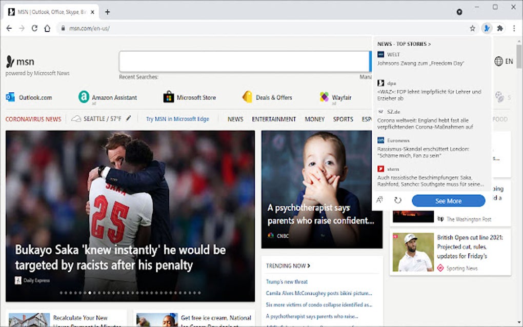 MSN Homepage Bing Search News For Google Chrome Extension Download