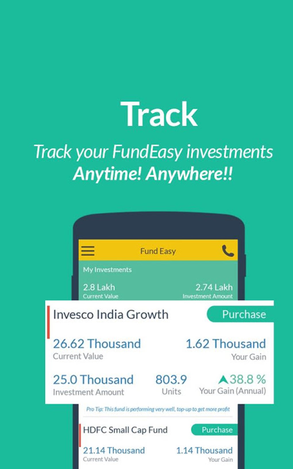 Mutual Fund, SIP- Fund Easy [Indians & NRIs] APK for Android - Download