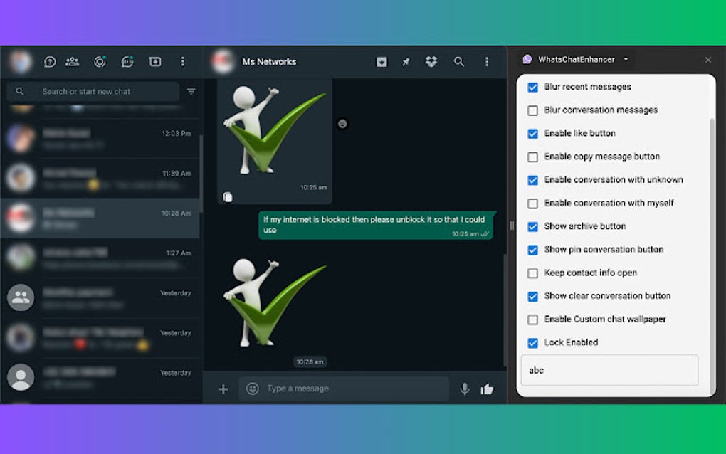 WhatsChatEnhancer Google Chrome 용 - 확장 프로그램 다운로드