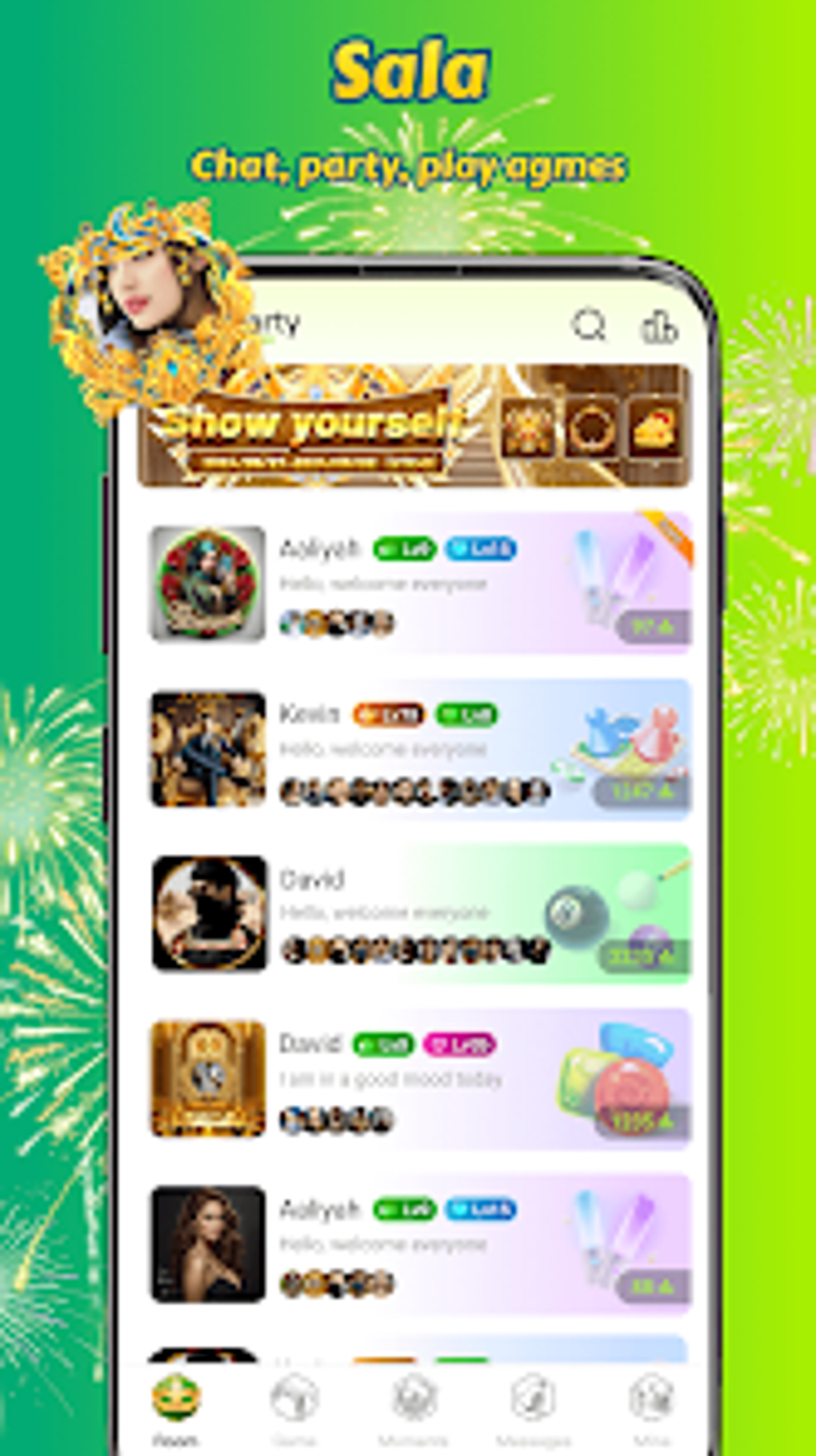 Sala Voice Rooms Party Games para Android - Descargar