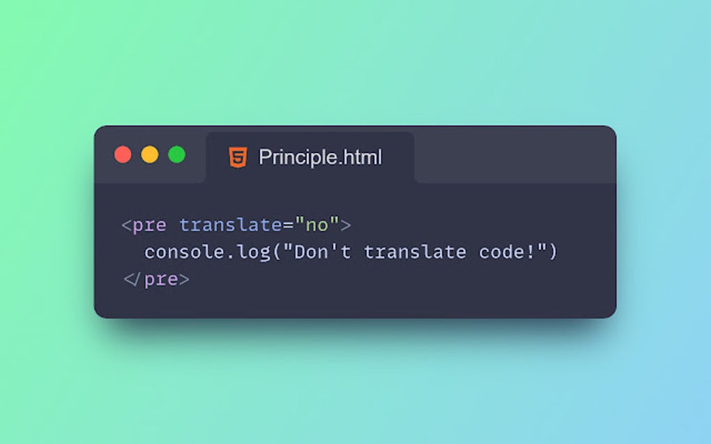 Don't translate code! para Google Chrome - Extensão Download