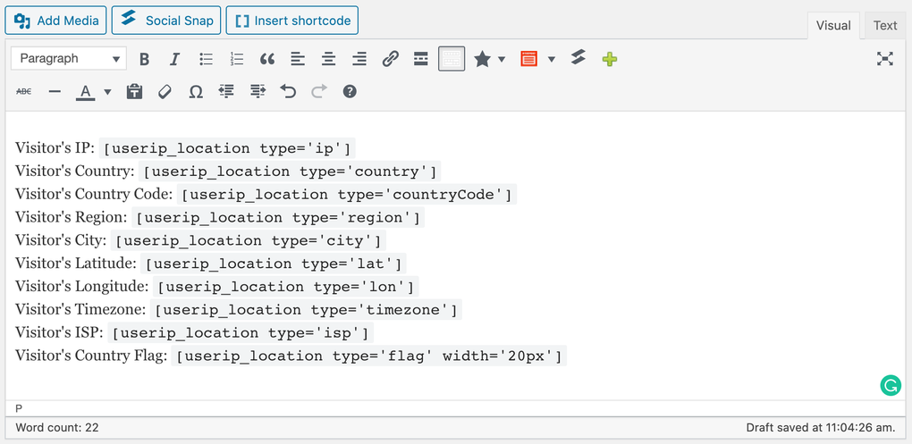 User IP and Location for WordPress - Download