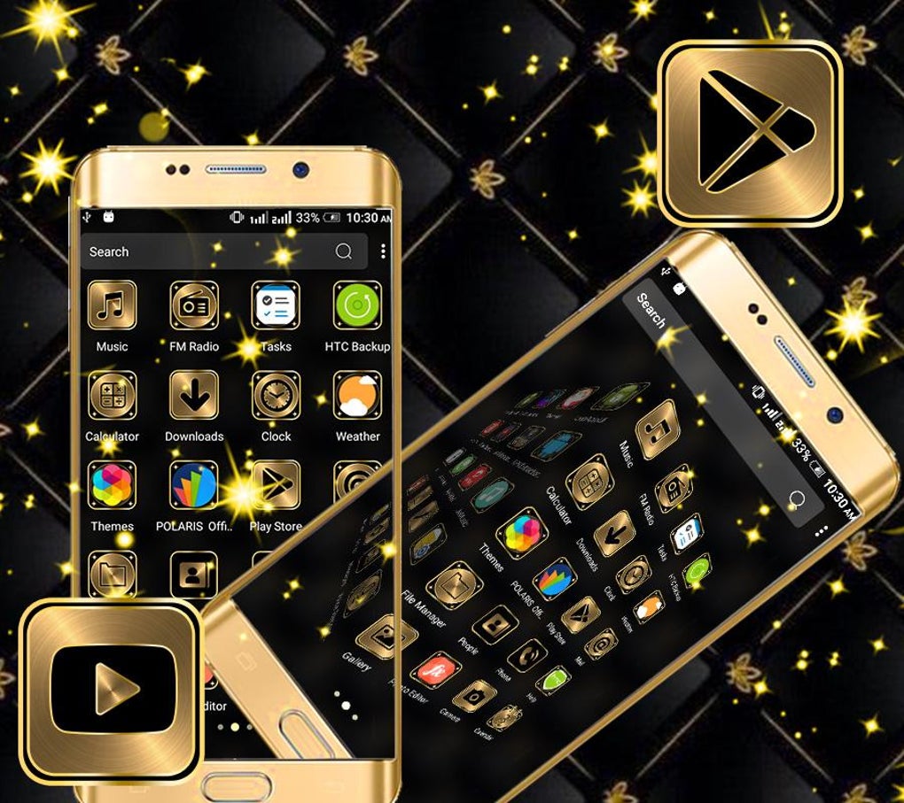 Gold Black Launcher Theme APK for Android - Download