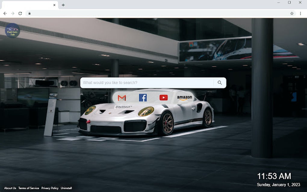 Fast Cars Tab for Google Chrome - Extension Download