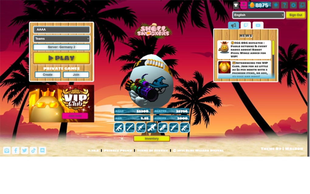Beach Day | Shell Shockers Theme for Google Chrome - Extension Download