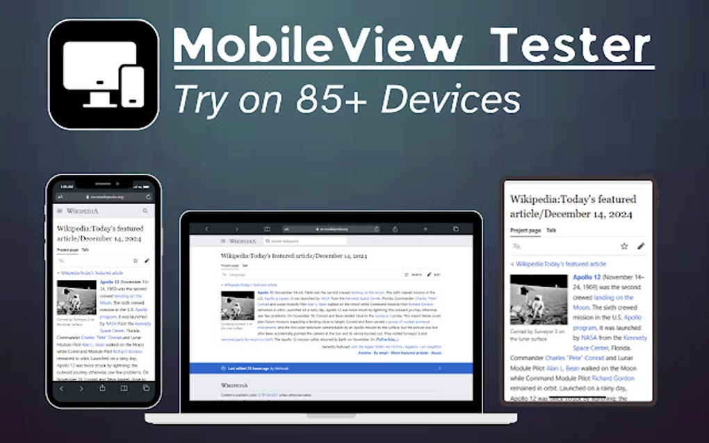 Mobile View Tester: Responsive Web Design Tool Google Chrome 용 - 확장 ...