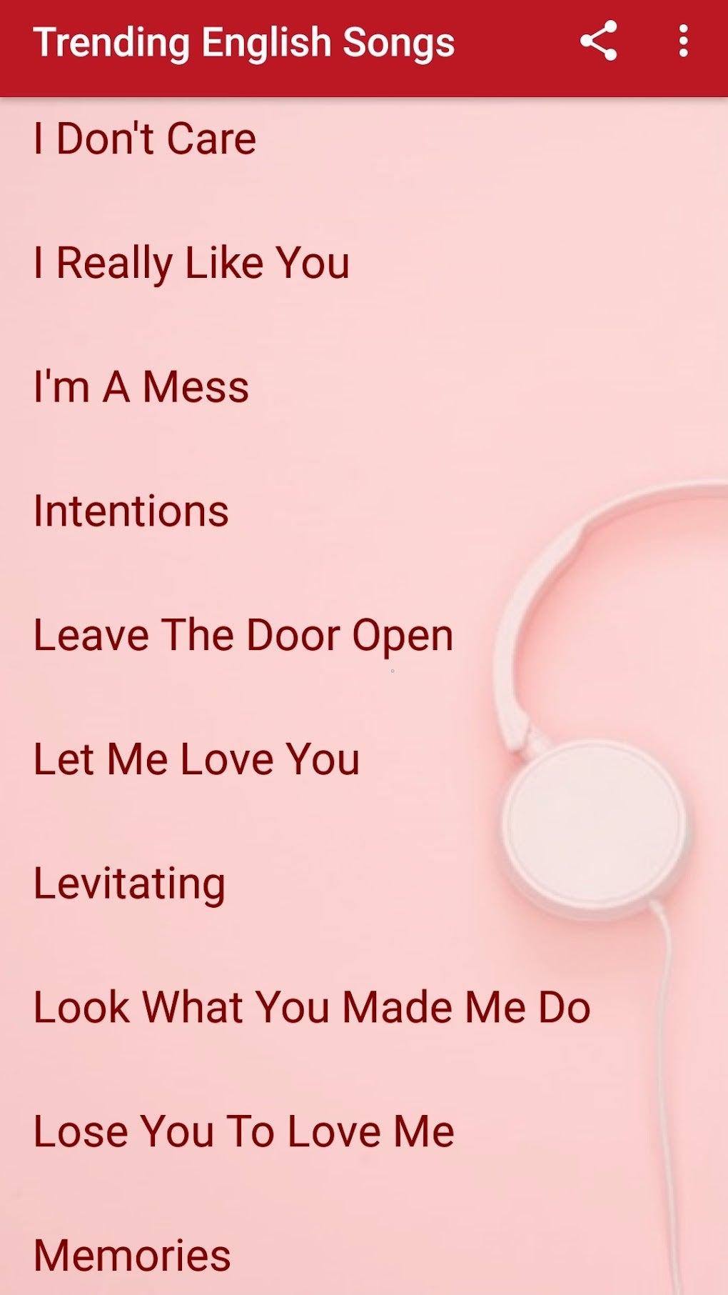 Trending English Songs para Android - Descargar