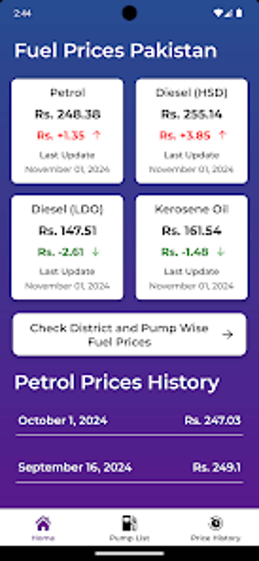 Petrol Prices Pakistan para Android - Descargar