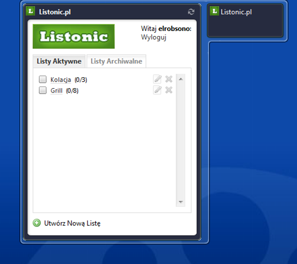 Gadżet Listonic - Download