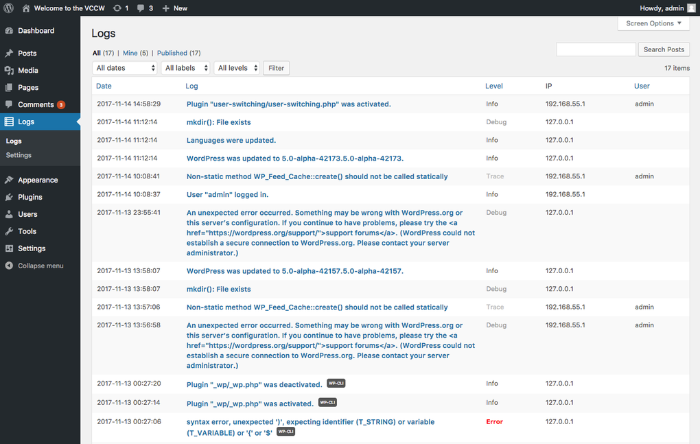 WordPress için Logbook - İndir