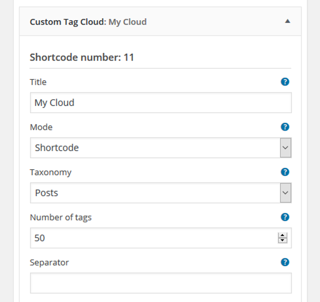 Custom Tag Cloud for WordPress - Download