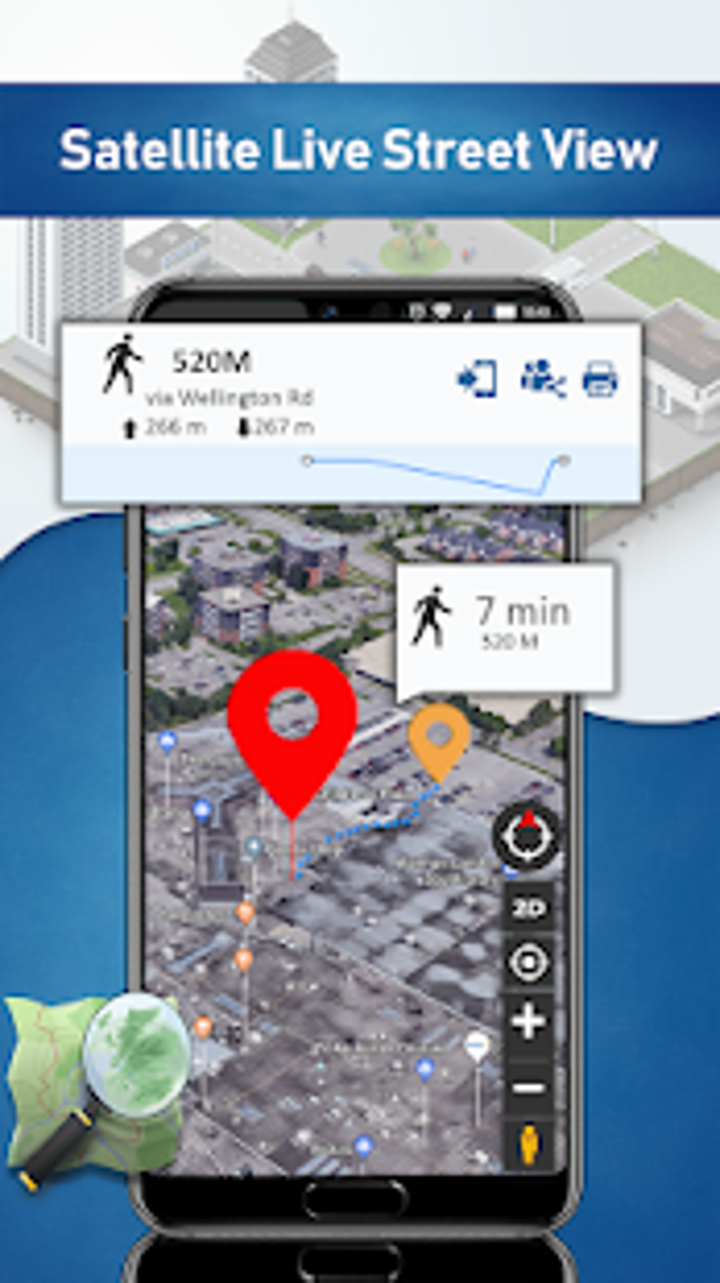 Street View Map HD: Satellite View Earth Map pour Android - Télécharger