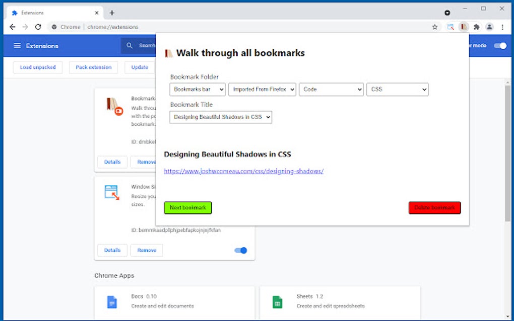Bookmark-Visitor para Google Chrome - Extensión Descargar