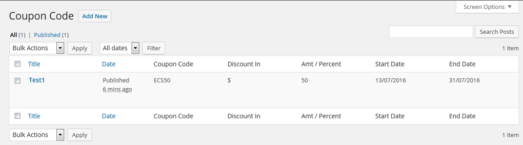 Easy Coupon Code WP for WordPress - Download