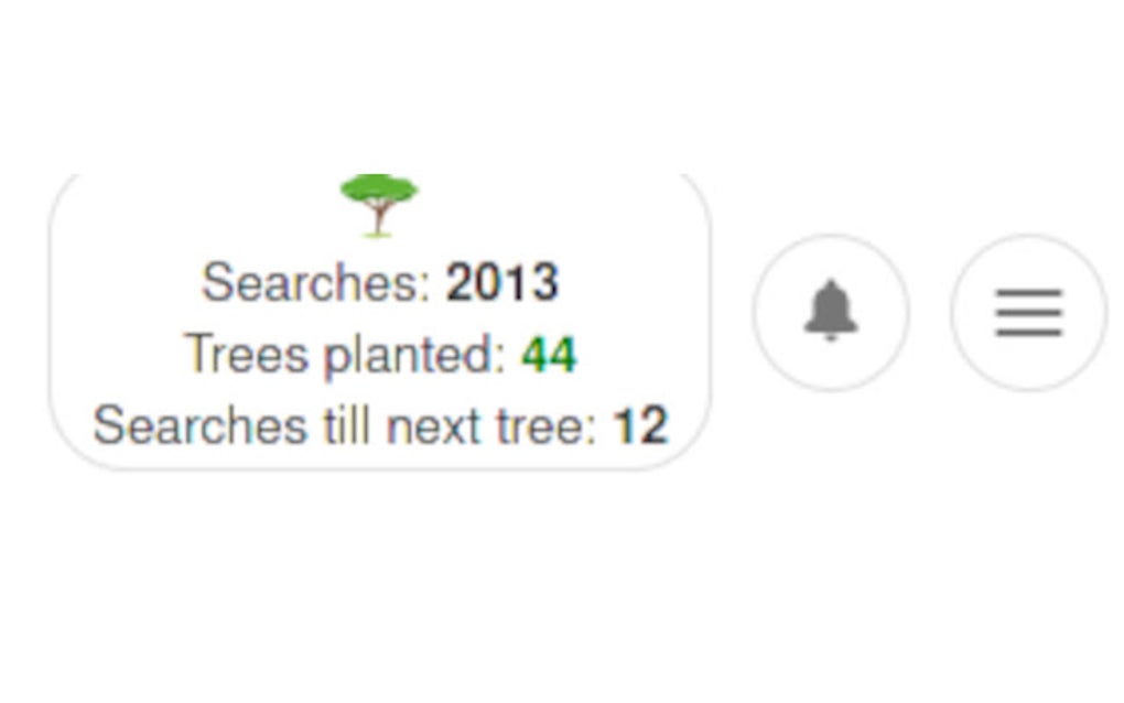 Ecosia Count Trees para Google Chrome - Extensión Descargar