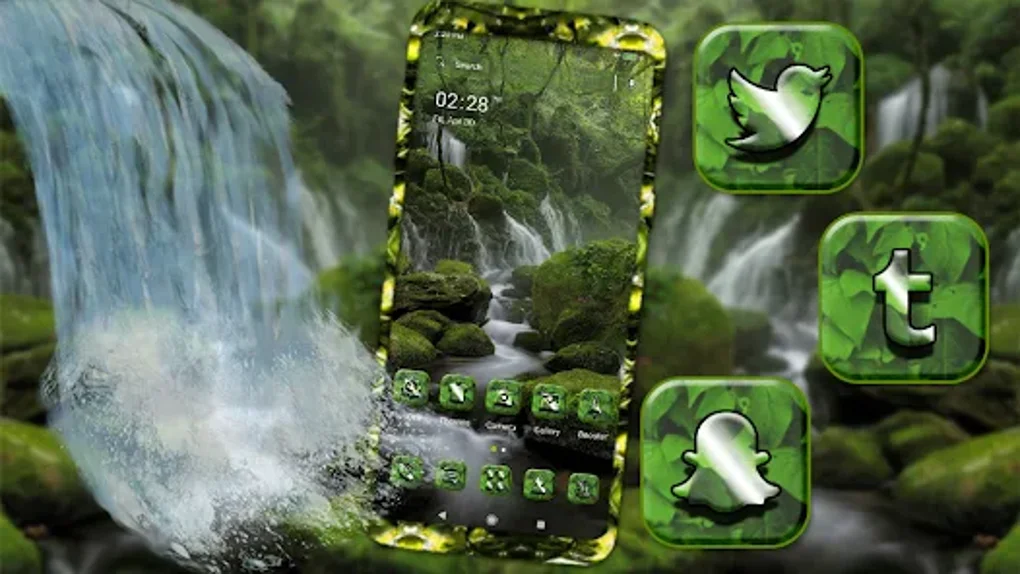 Forest Waterfall Theme per Android - Download