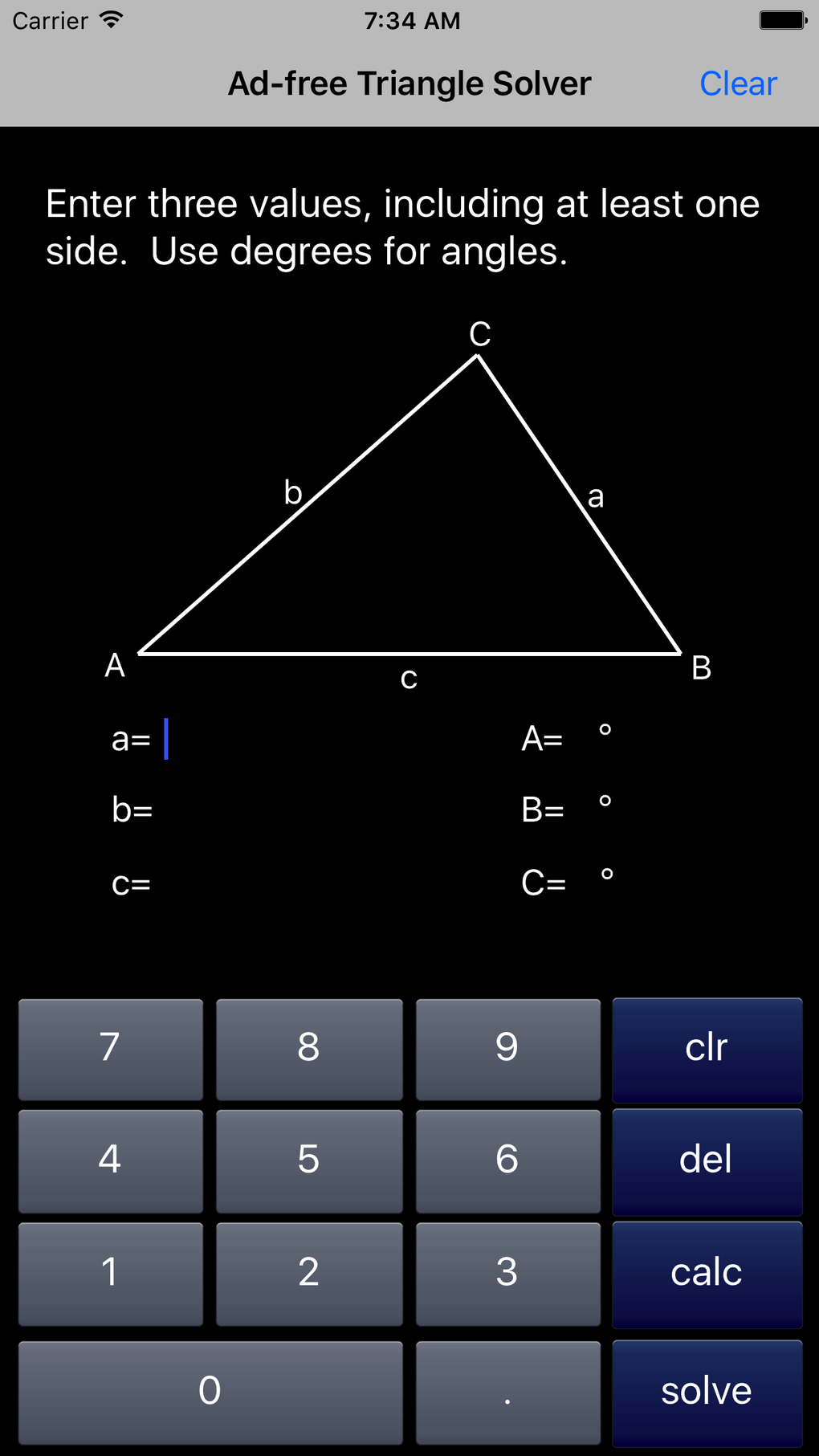 Triangle Solver for iPhone - 無料・ダウンロード