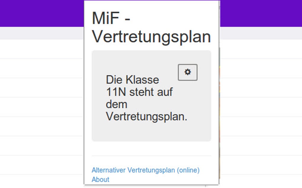 MiF Vertretungsplan pour Google Chrome - Extension Télécharger
