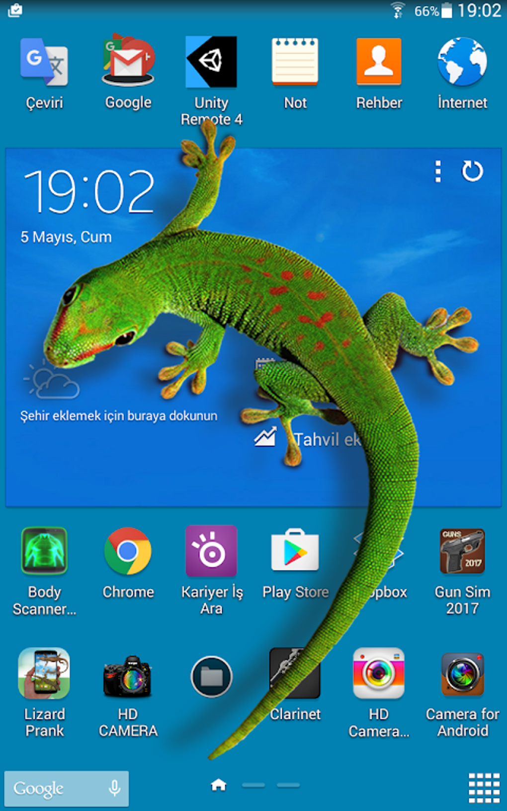 Lizard in phone funny joke APK para Android - Descargar
