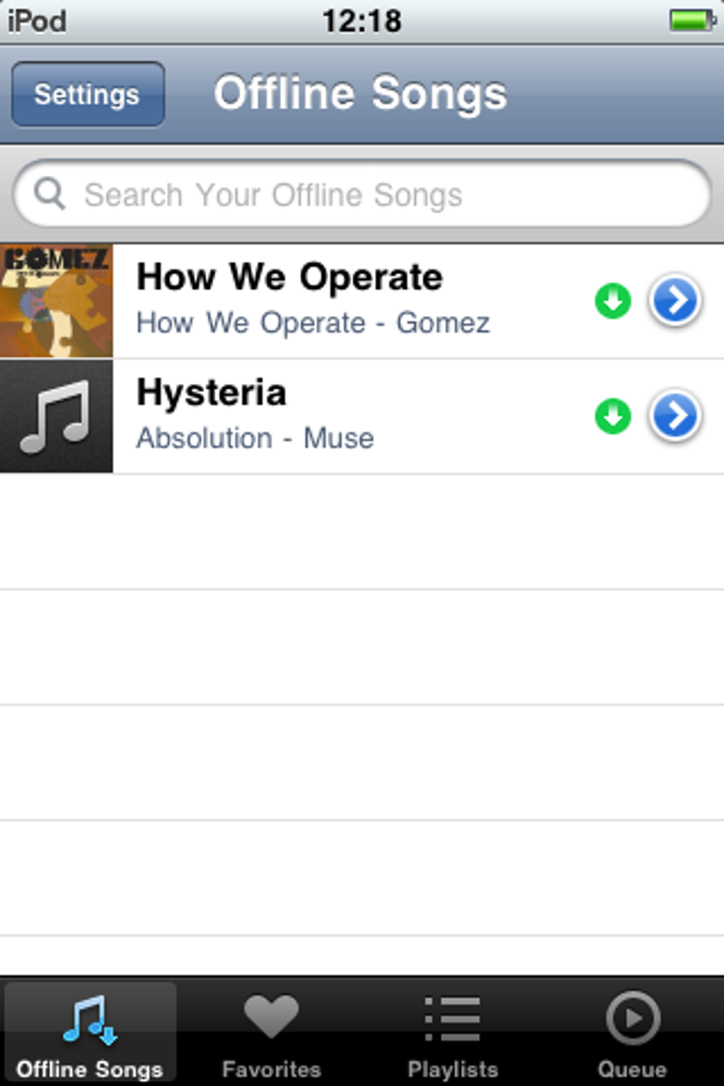 iPhone 용 Grooveshark - 다운로드
