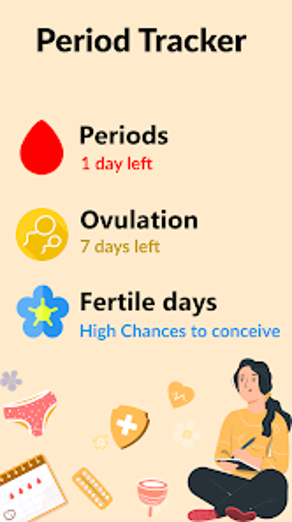 Period Tracker Ovulation pour Android - Télécharger