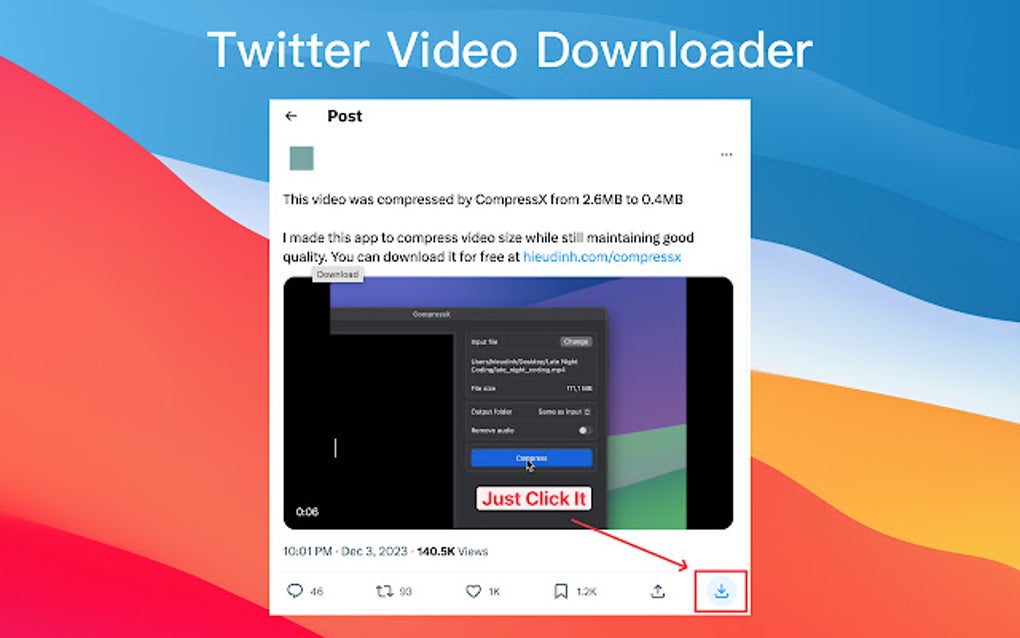 Twitter Video Downloader para Google Chrome - Extensión Descargar