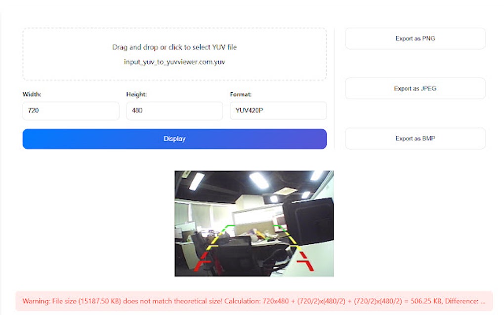 YUV Viewer Tool Google Chrome 용 - 확장 프로그램 다운로드