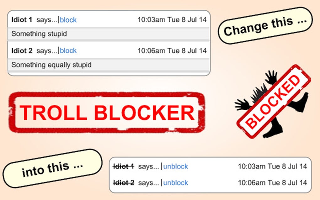 TrollBlocker para Google Chrome - Extensión Descargar