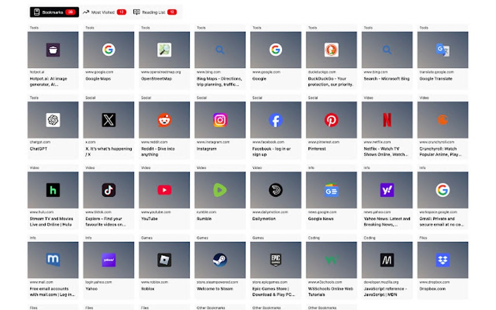 Bookmark Hub: Advanced New Tab Page para Google Chrome - Extensión Descargar