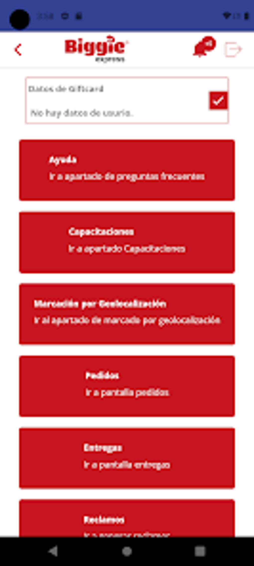 Biggie Administración Interna para Android - Descargar