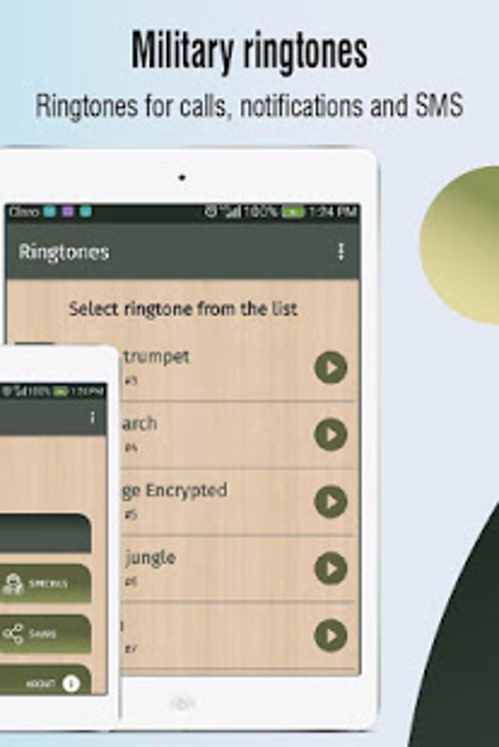 military ringtones for phone military sounds para Android - Descargar