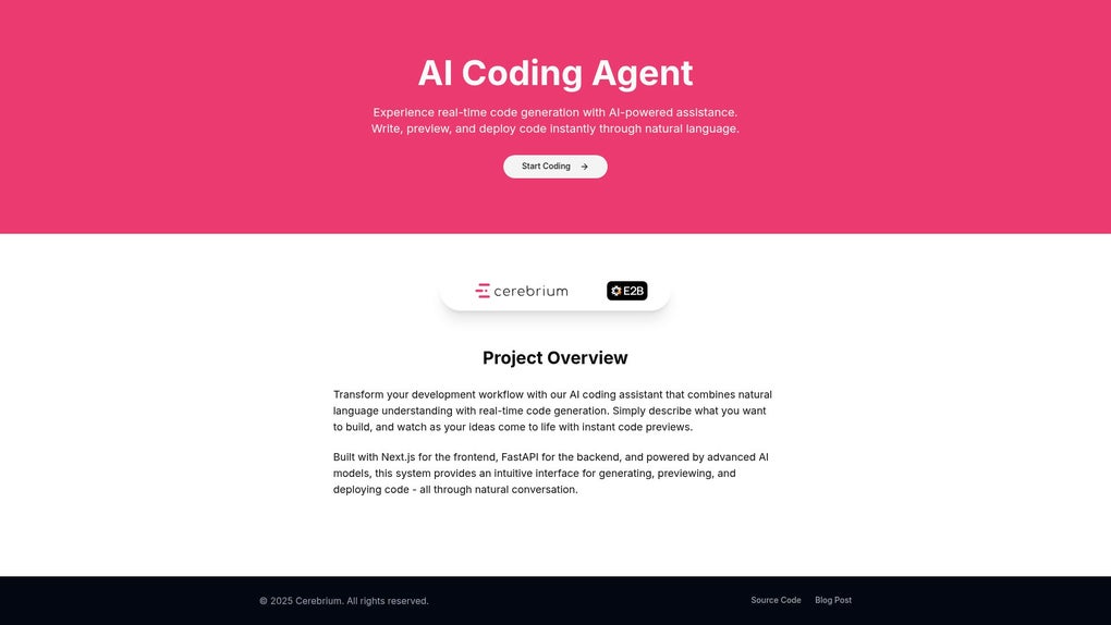 Cerebrium AI Coding Agent per Programmazione basata su IA: recensione, funzionalità e casi d'uso