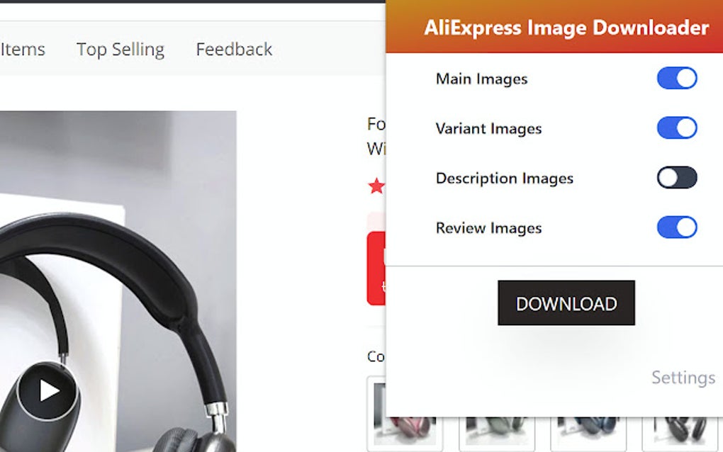 AliExpress Image Downloader para Google Chrome - Extensão Download