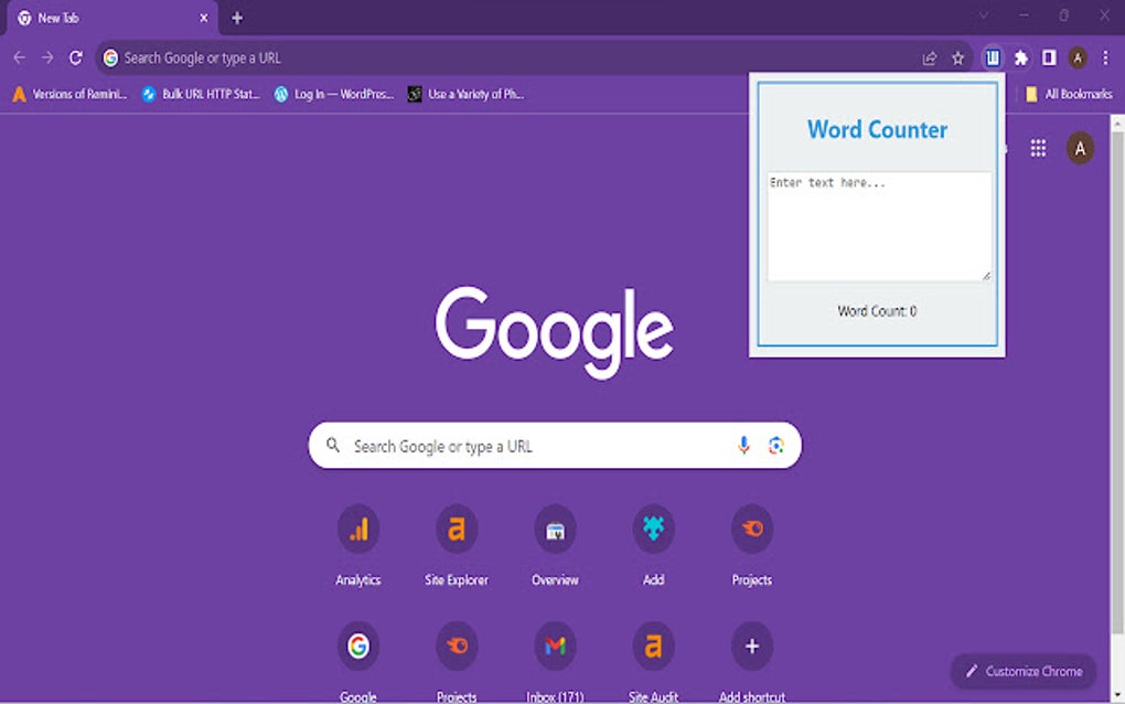 Word Counter Google Chrome 용 - 확장 프로그램 다운로드