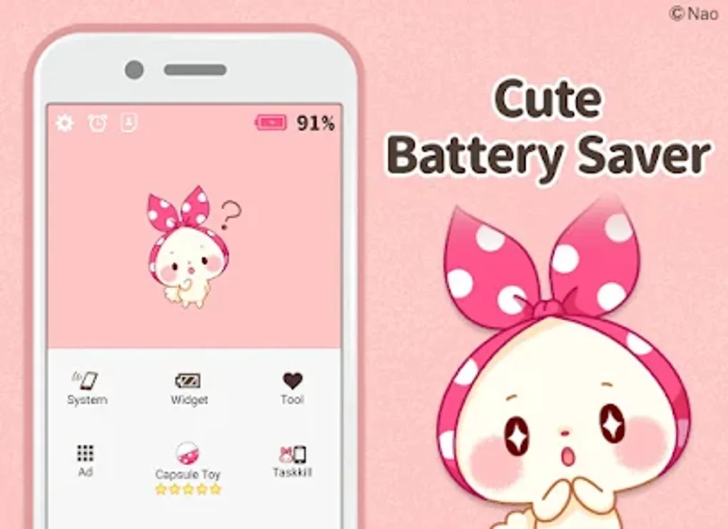 Battery Widget Mochizukin-chan for Android - Download