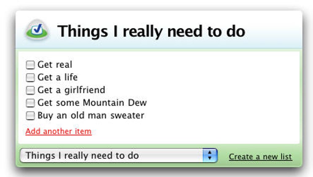 Ta-da Lists Widget para Mac - Descargar