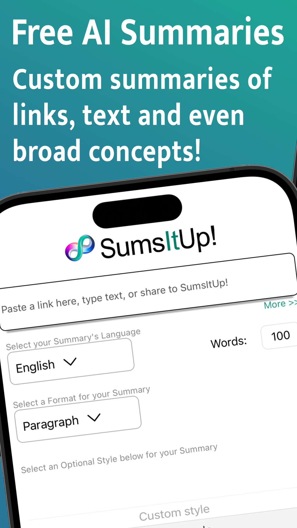 SumsItUp AI Summaries for iPhone - Download