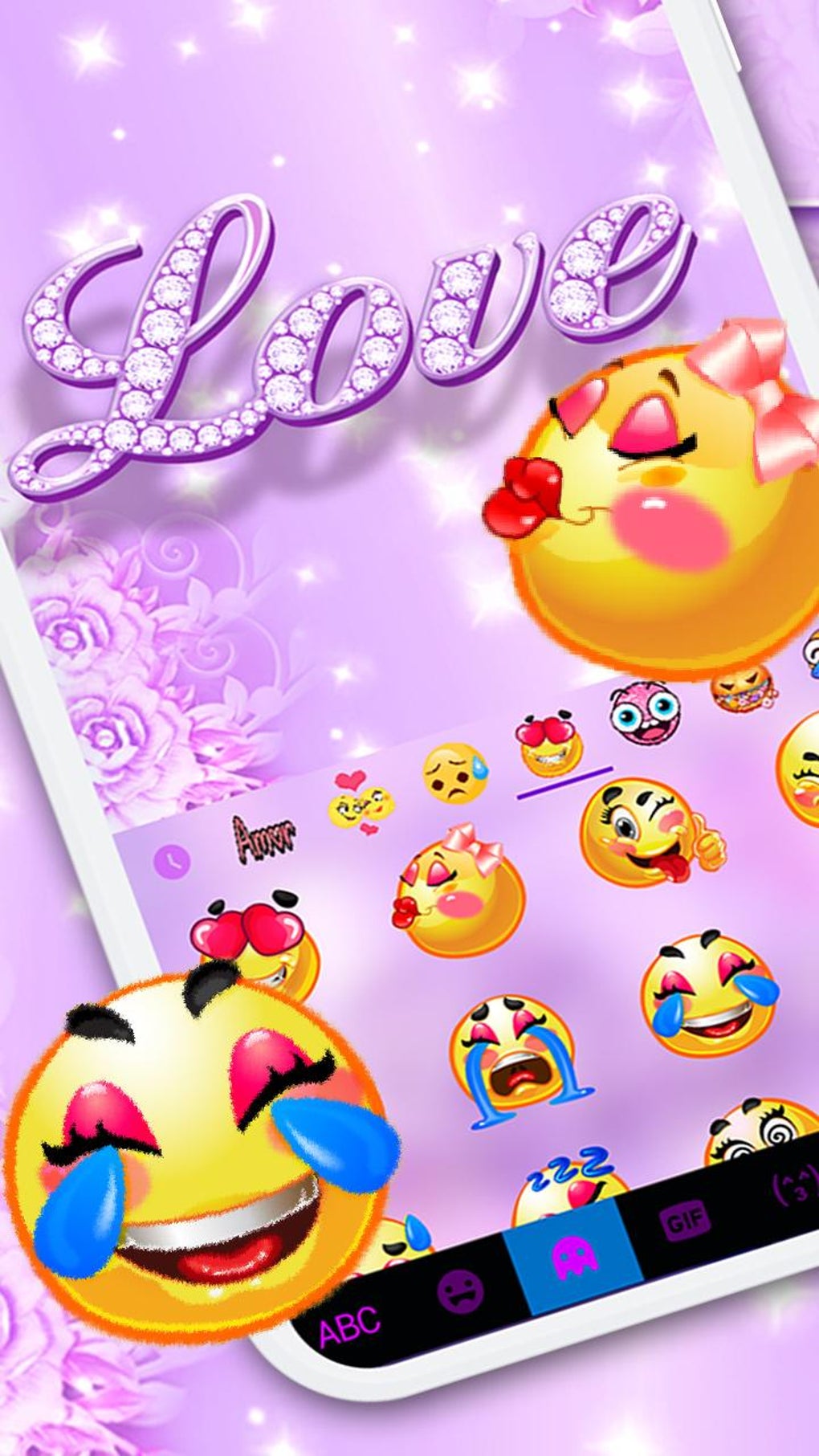 Purple Diamond Love Keyboard Theme APK for Android - Download