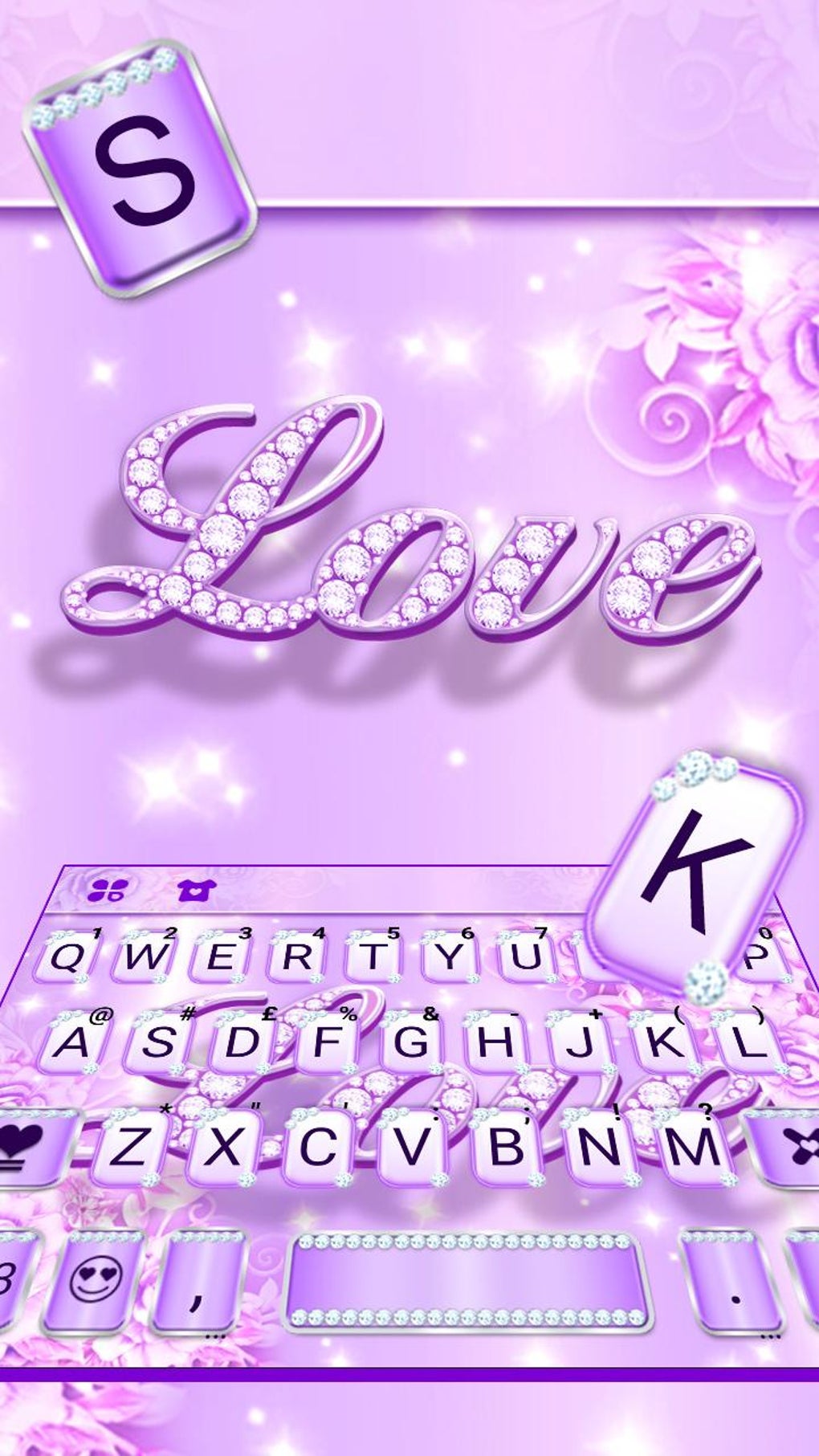 Purple Diamond Love Keyboard Theme APK for Android - Download