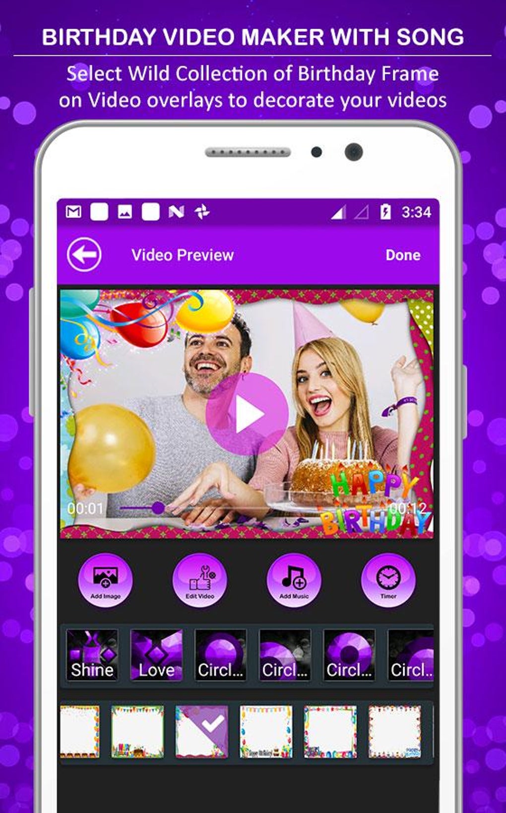 Birthday Video Maker with Name for Android - Download