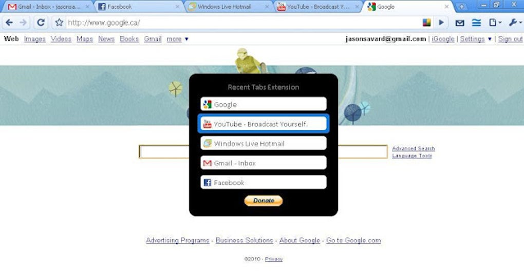 Recent Tabs for Google Chrome - Extension Download