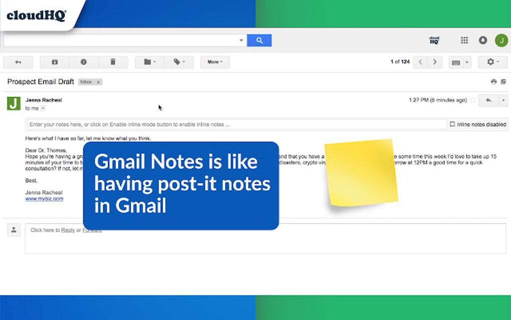 Gmail Notes by cloudHQ for Google Chrome - Extension Download