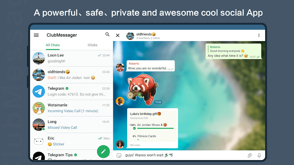 ClubMessager Unoffical Telegra for Android - Download