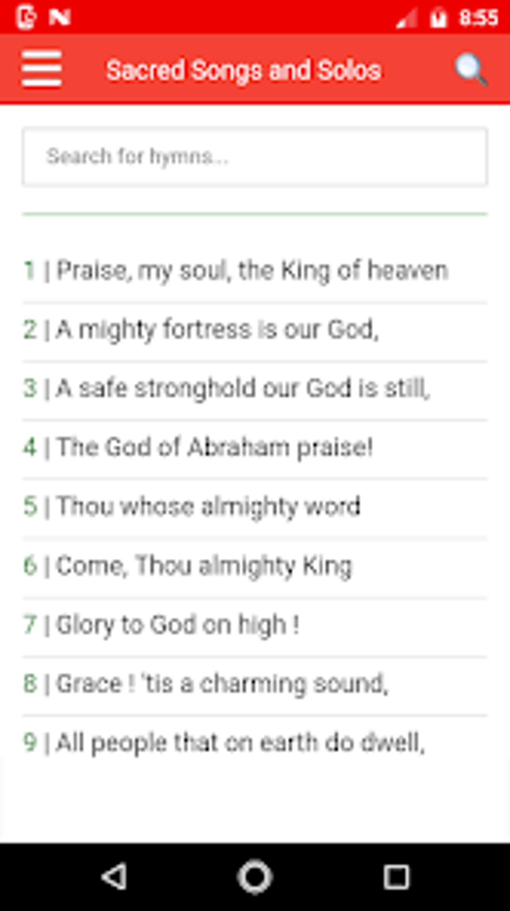 Sacred Songs and Solos audio para Android - Descargar