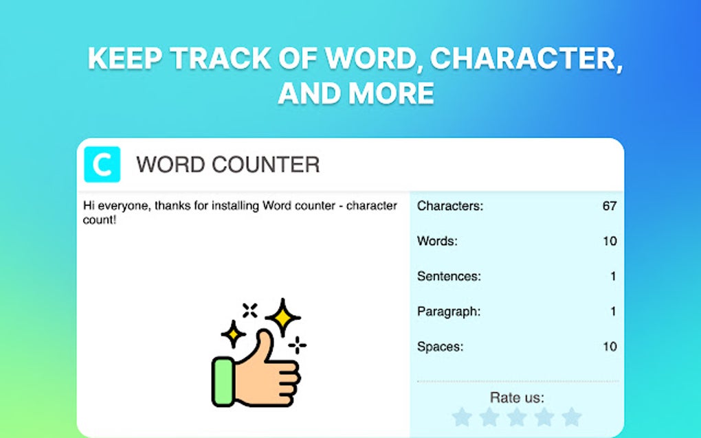 Word counter - character count para Google Chrome - Extensión Descargar