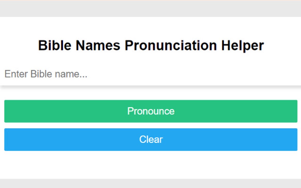 Bible Names Pronunciation Helper Google Chrome için - Eklenti İndir