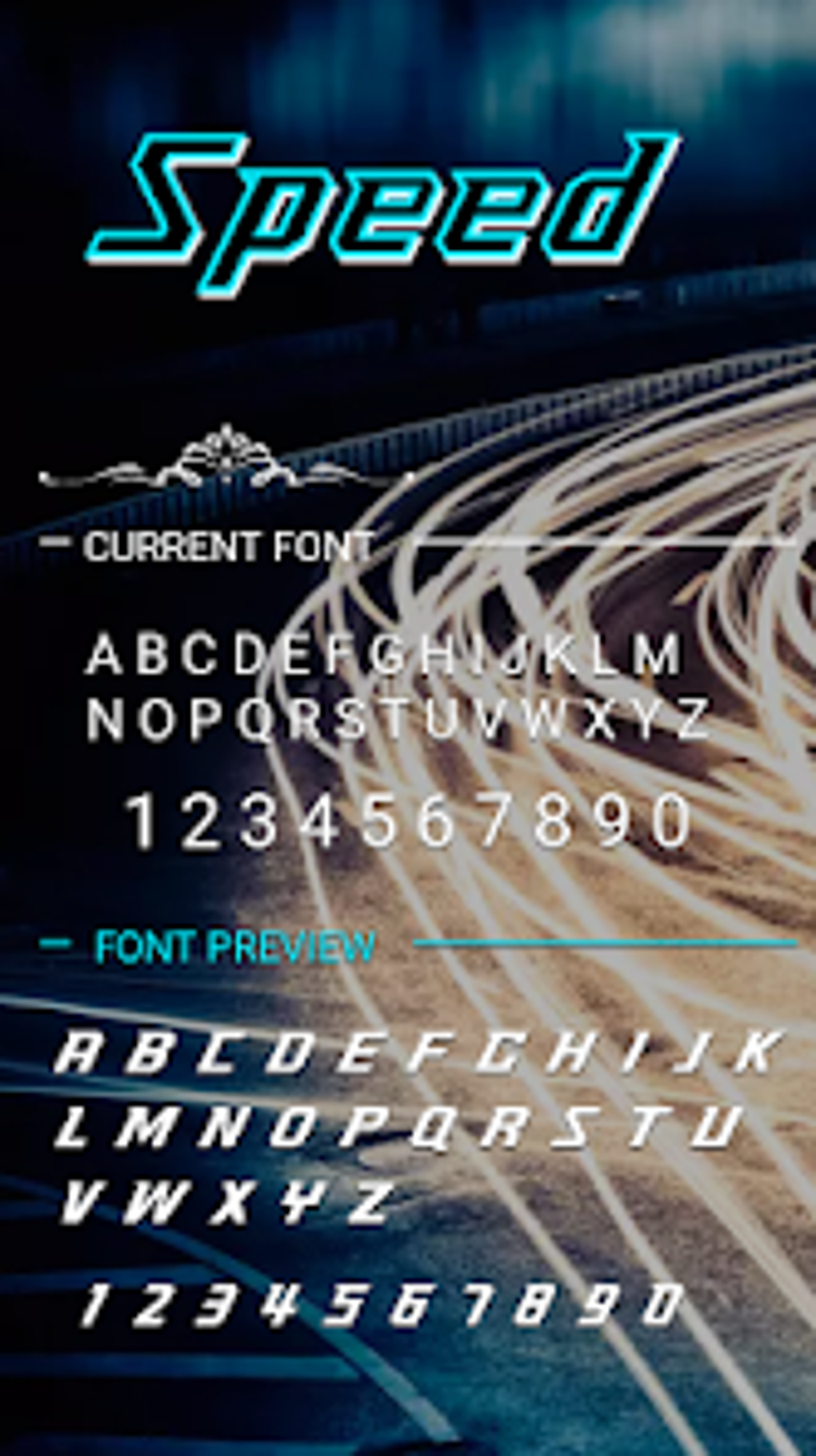 Android 용 Speed Font for FlipFont Cool - 다운로드