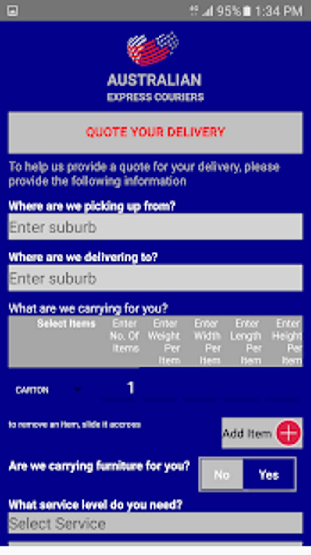 Australian Express Courier para Android - Descargar