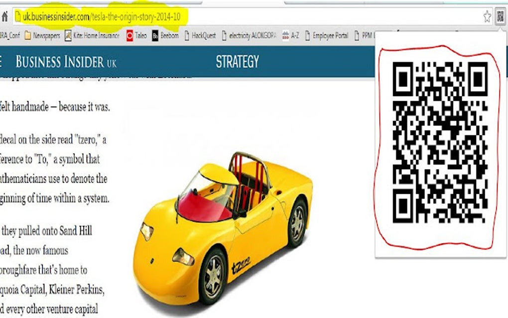 QR Code for URL for Google Chrome - Extension Download