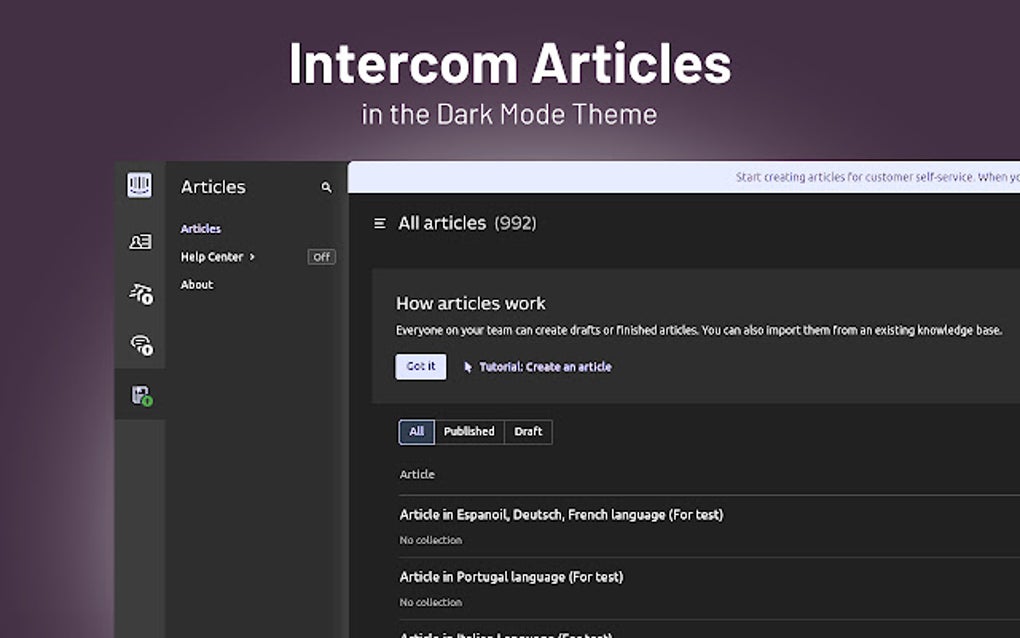 Dark Mode for Intercom for Google Chrome - Extension Download